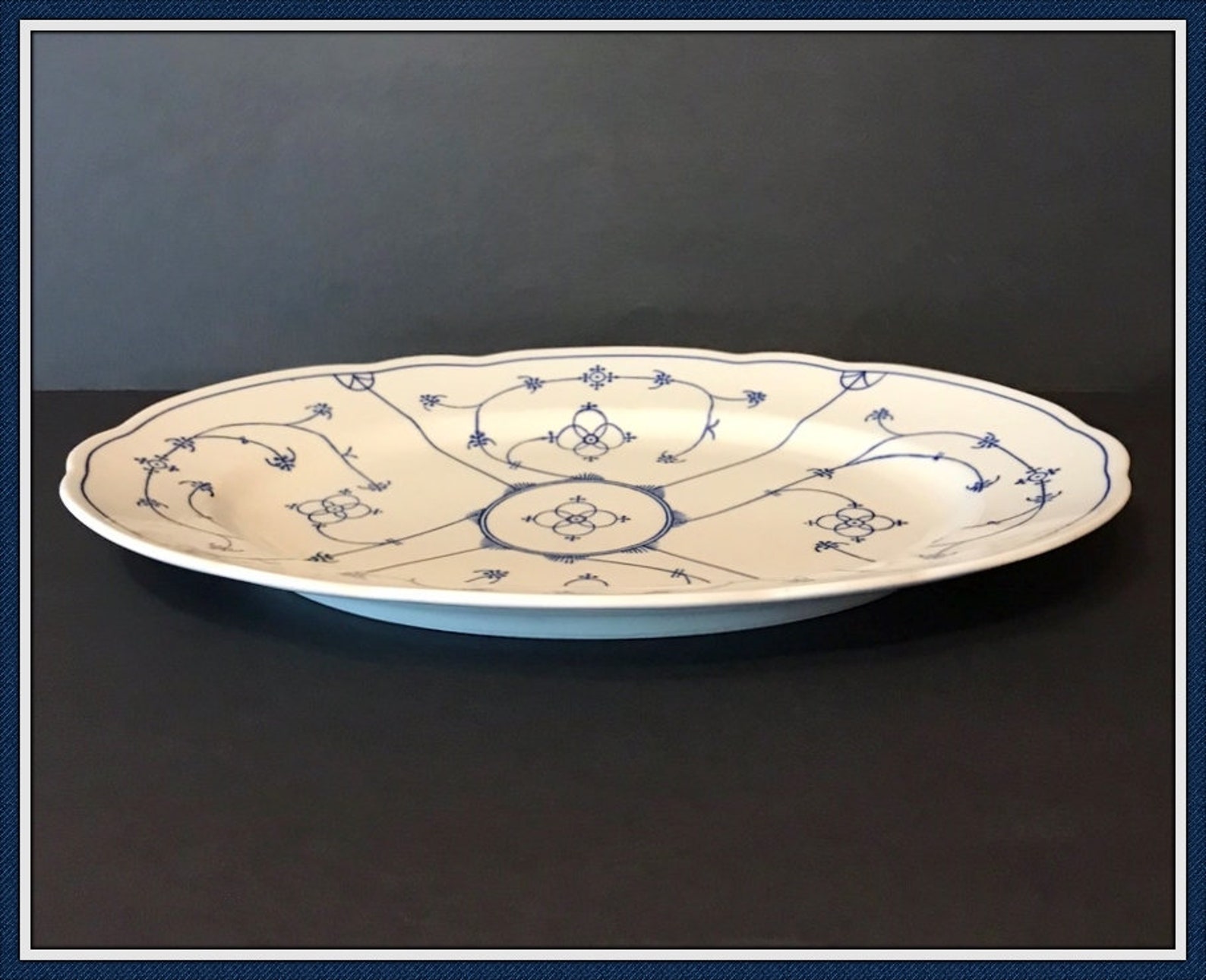 Oval Serving Platter Blue and White 13 Winterling - Etsy