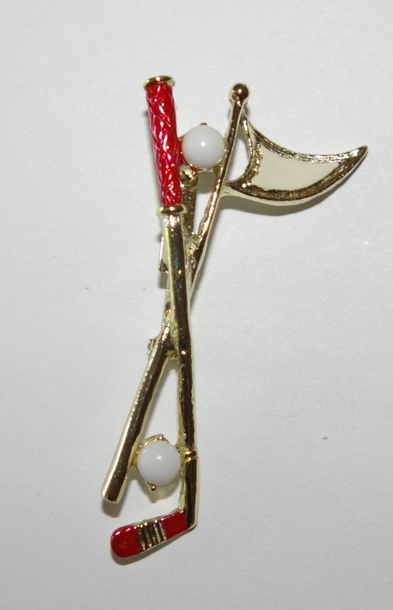 Vintage Golf Club Brooch Signed Gerry's 1970's - Etsy