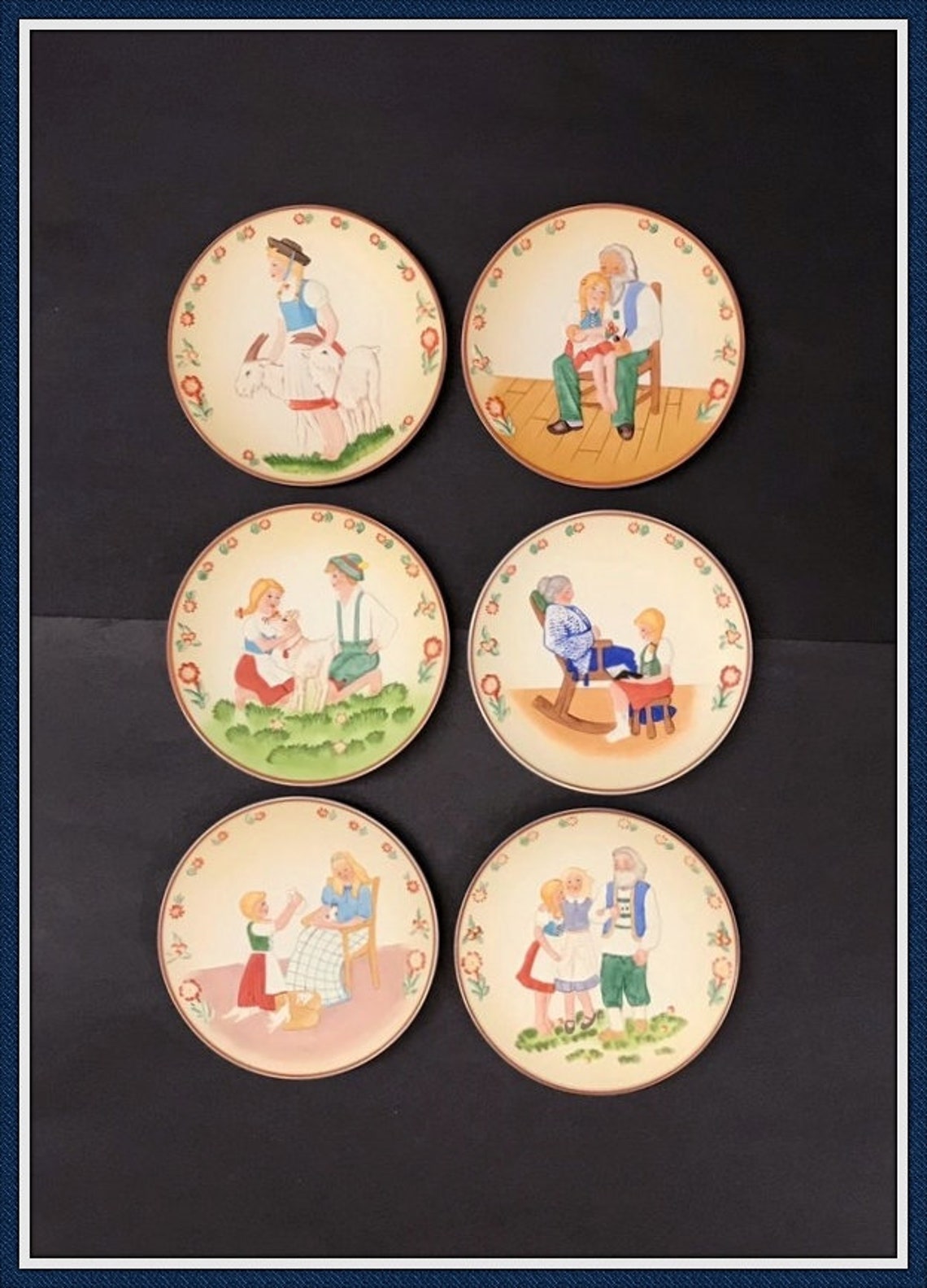 The Story of Heidi Collector Plates Full Series of 6 Bas - Etsy