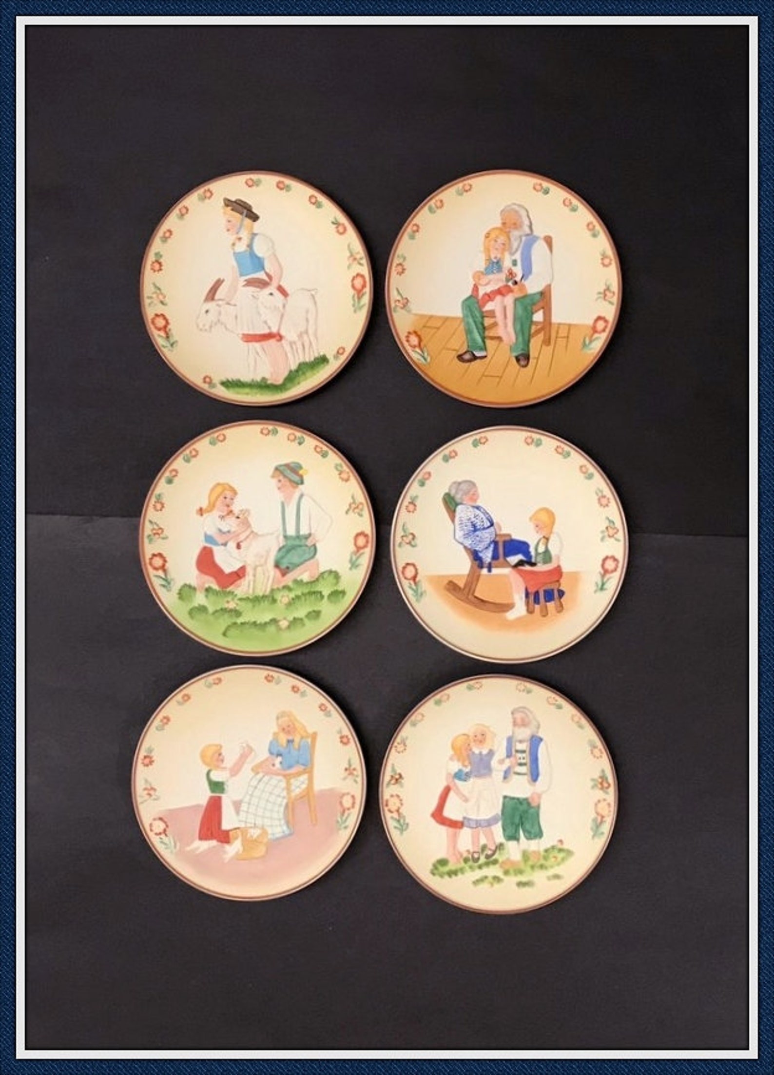 The Story of Heidi Collector Plates Full Series of 6 Bas - Etsy