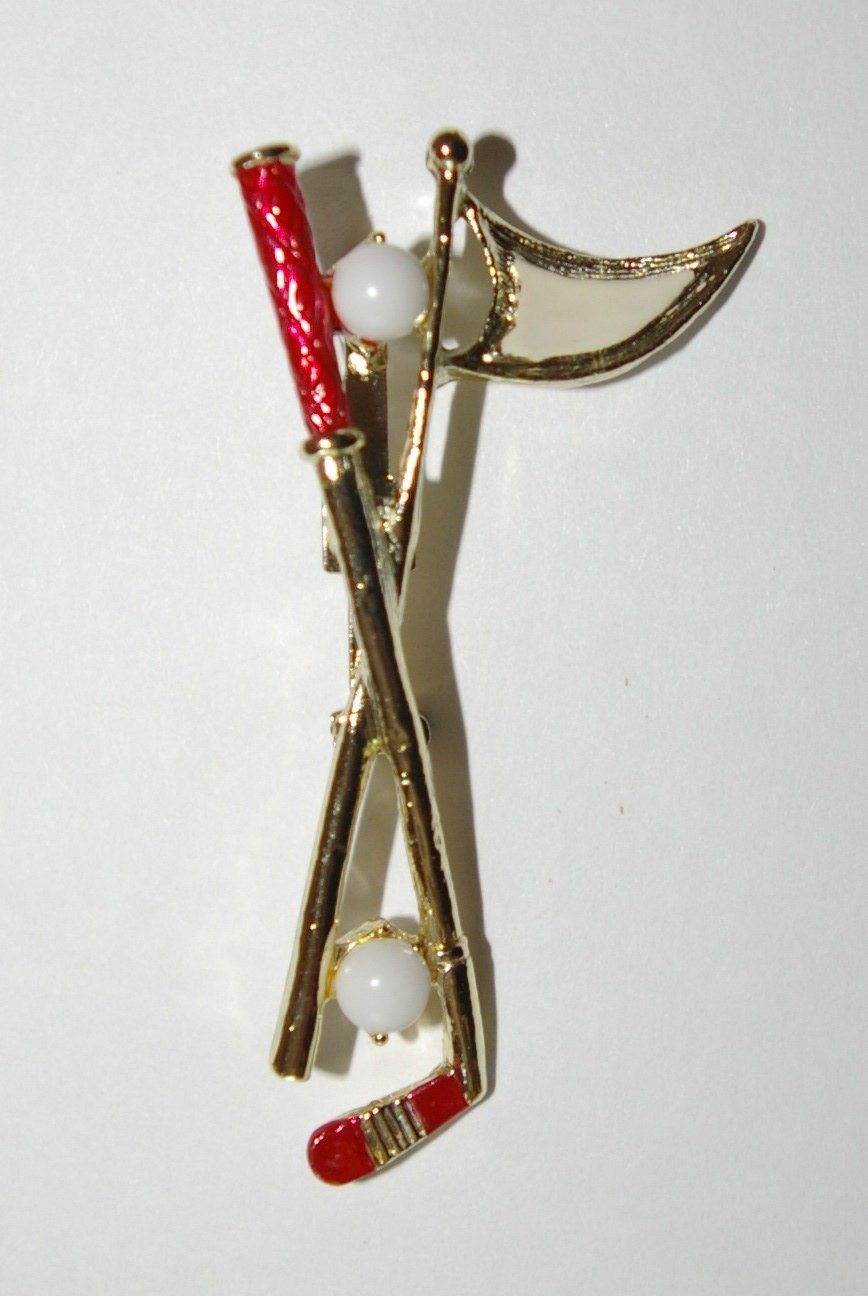 Vintage Golf Club Brooch Signed Gerry's 1970's - Etsy