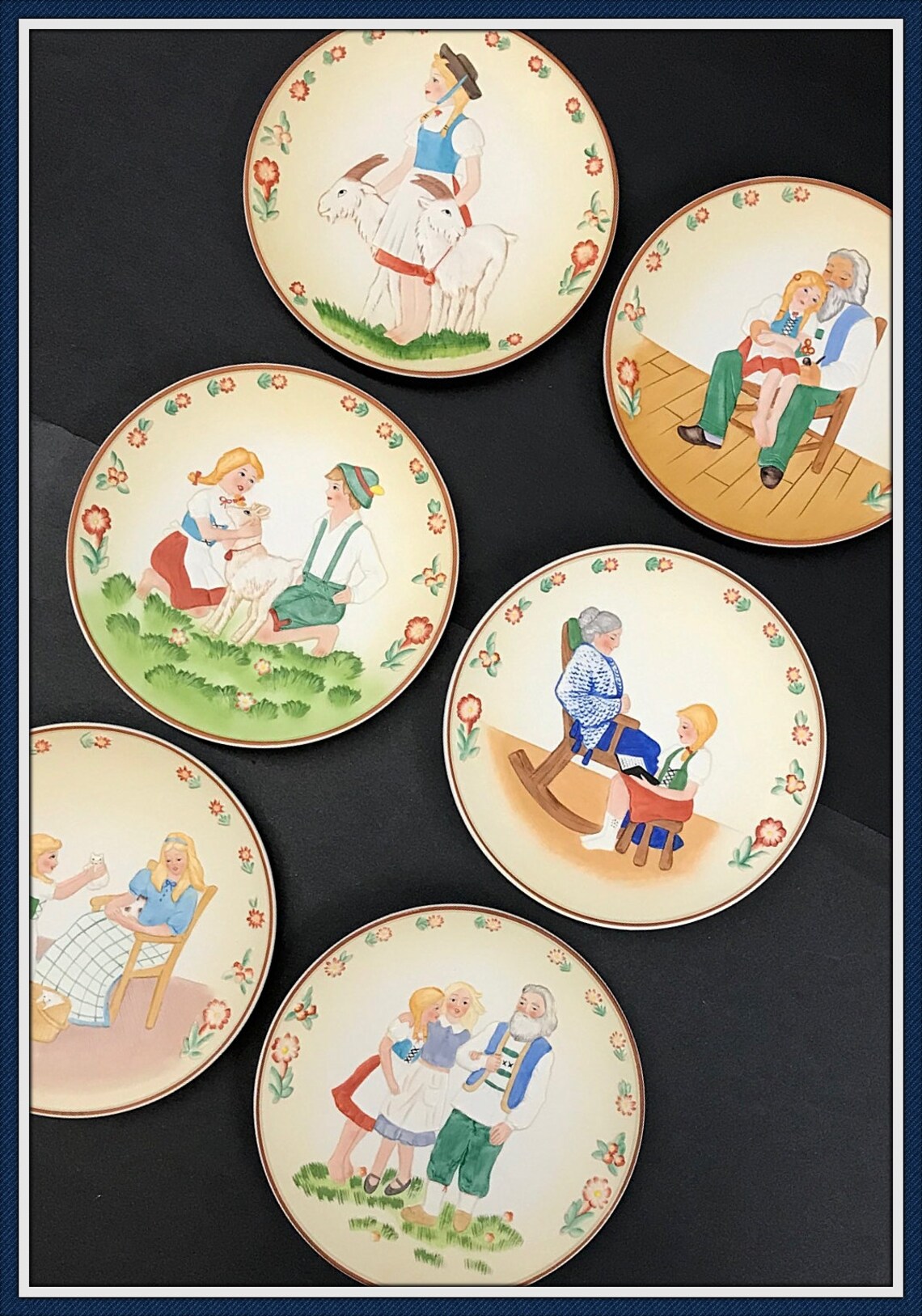The Story of Heidi Collector Plates Full Series of 6 Bas - Etsy