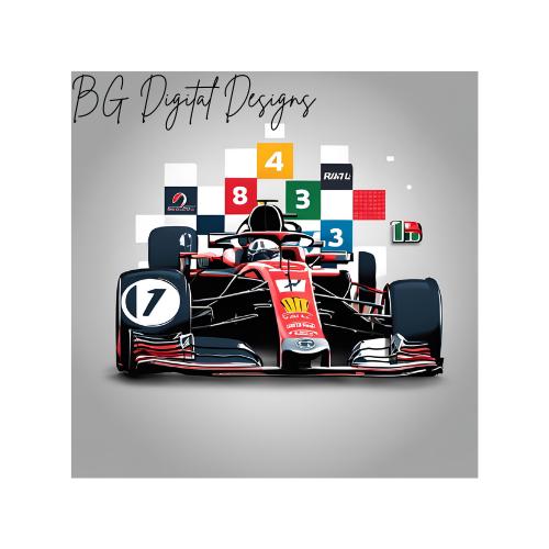 Lewis Hamilton Cartoon Ferrari F1 Japanese Grand Prix Poster / Print on ...