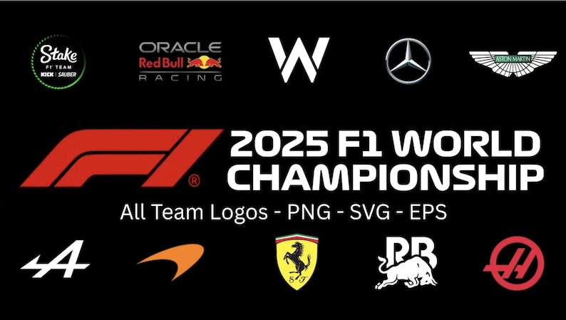 2025 Formula 1 Team Logos – F1 Fan Graphics (PNG, SVG, EPS) - Etsy