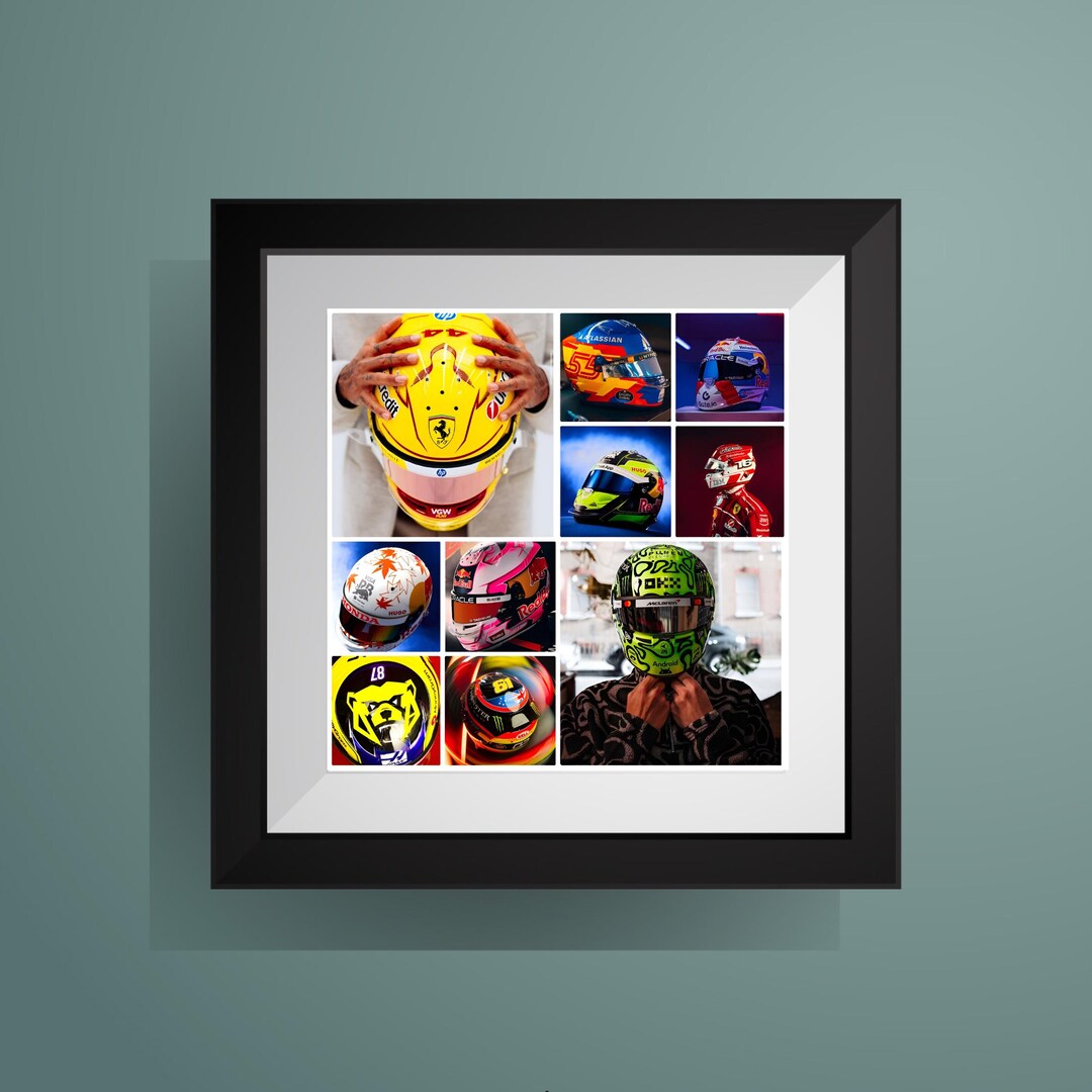 Formula 1 2025 Driver Helmet Print at Home Poster - F1 2025 F175 75th ...