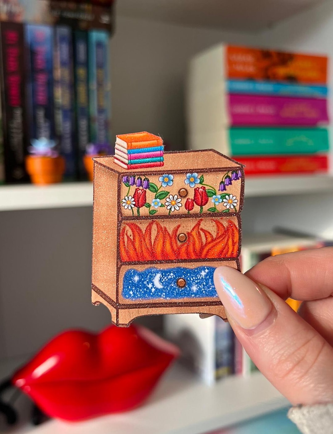 Acotar-inspired Sticker – Enchanted Drawers With Soft Glitter Finish ...