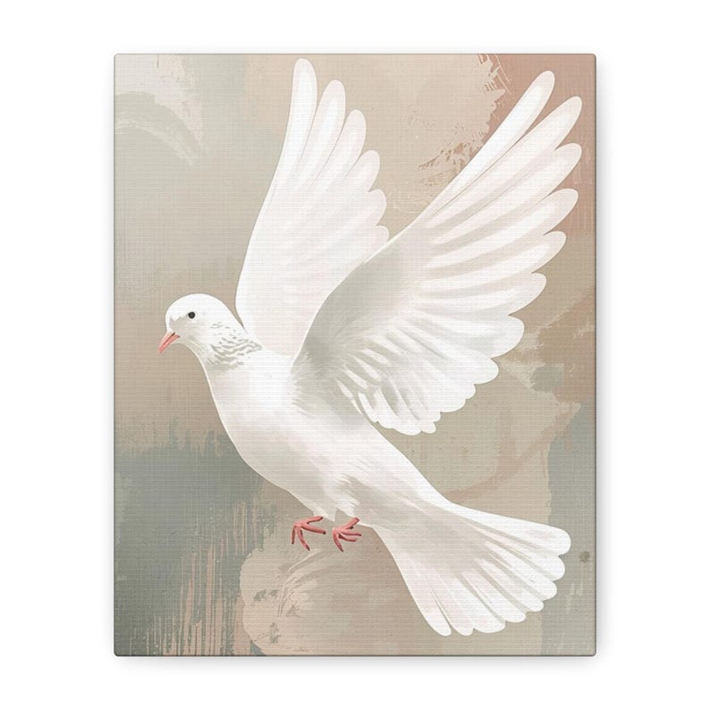 Spirit Dove Wall Art | Christian Abstract Canvas Print | Holy Spirit ...