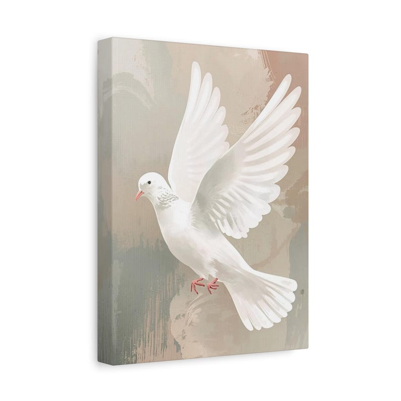 Spirit Dove Wall Art | Christian Abstract Canvas Print | Holy Spirit ...