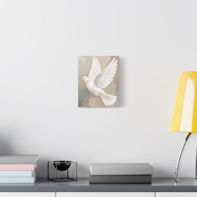 Spirit Dove Wall Art | Christian Abstract Canvas Print | Holy Spirit ...