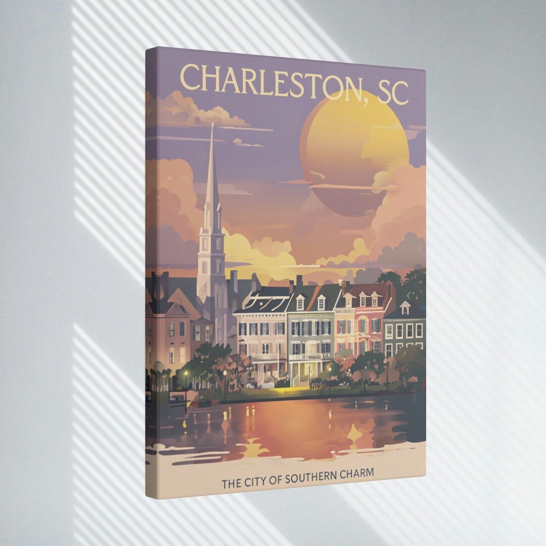 Charleston, SC Wall Art Canvas Print | Custom Sizes Available | South ...