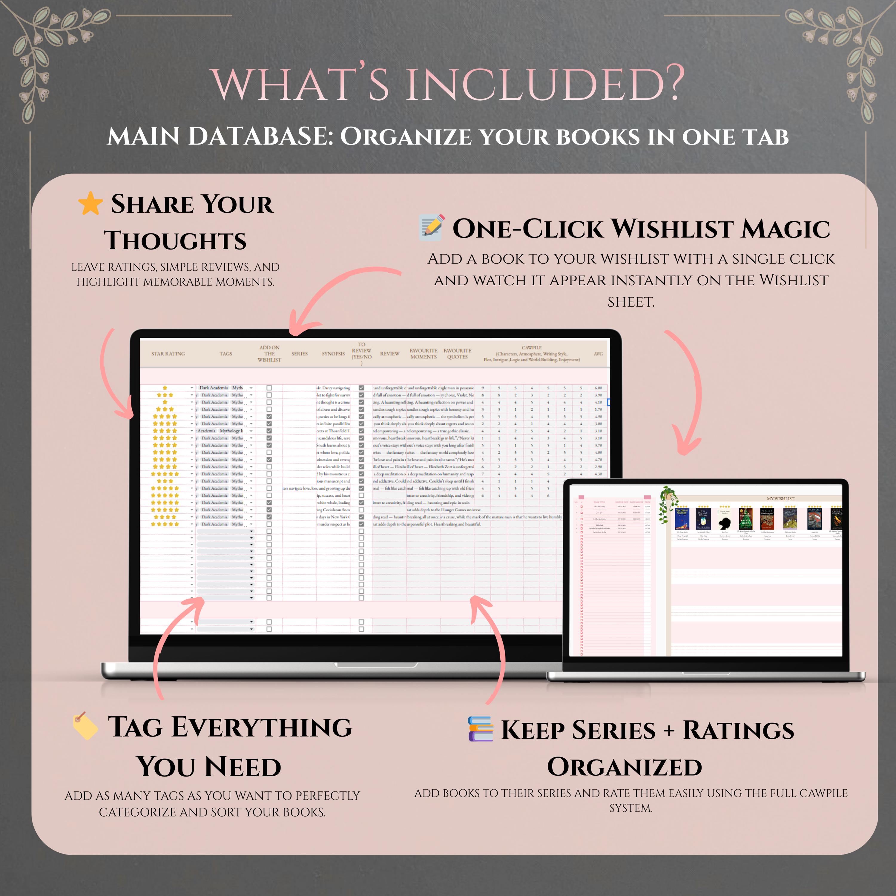 Ultimate Colorful Reading Tracker: Digital Library and Reusable Book ...