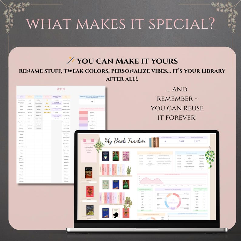 Ultimate Colorful Reading Tracker: Digital Library and Reusable Book ...