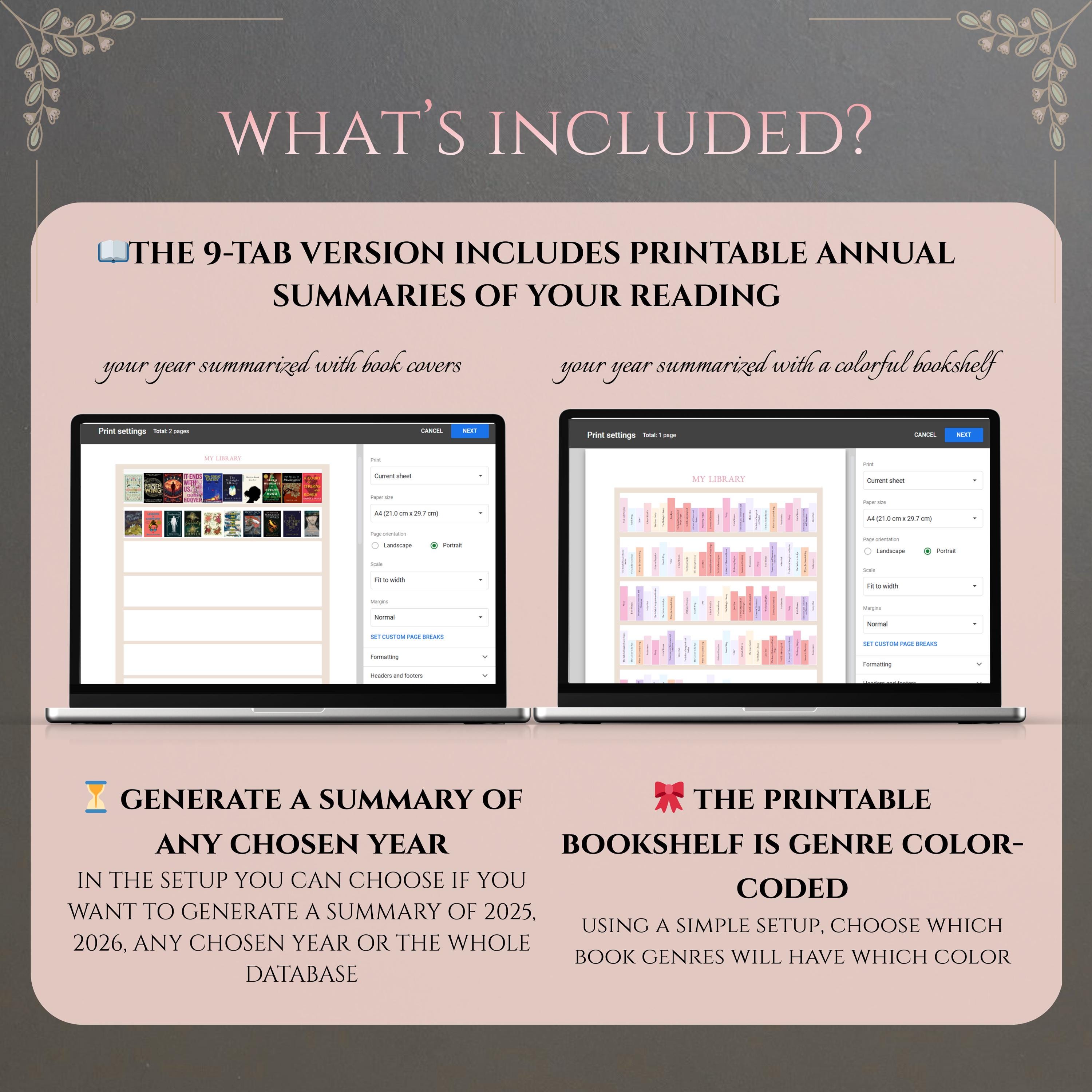 Ultimate Colorful Reading Tracker: Digital Library and Reusable Book ...