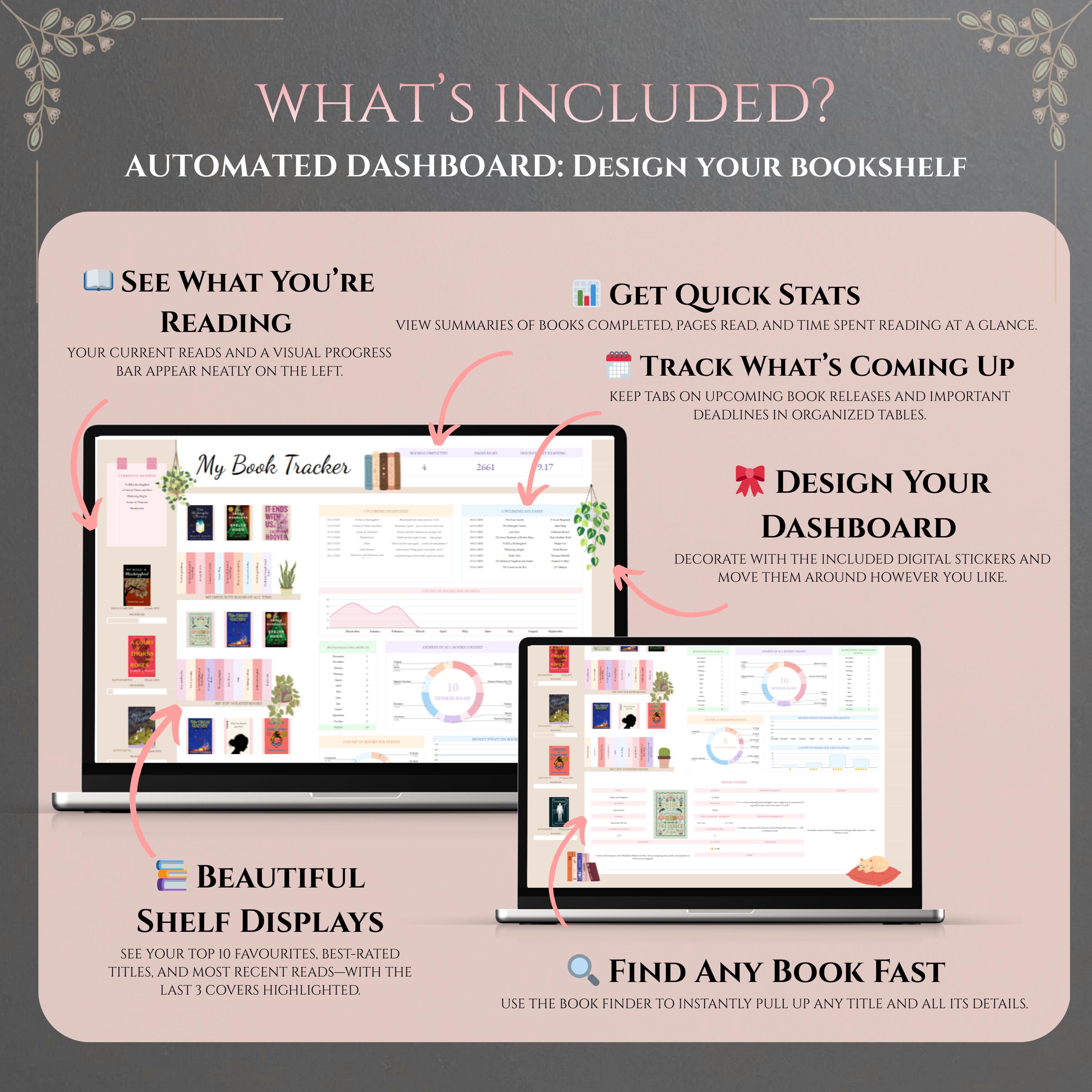 Ultimate Colorful Reading Tracker: Digital Library and Reusable Book ...