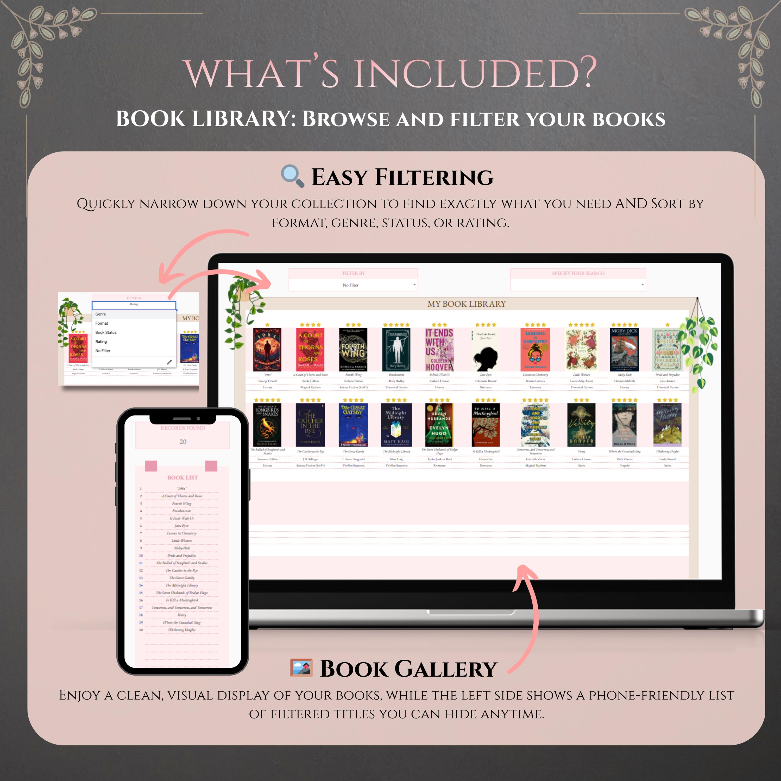Ultimate Colorful Reading Tracker: Digital Library and Reusable Book ...