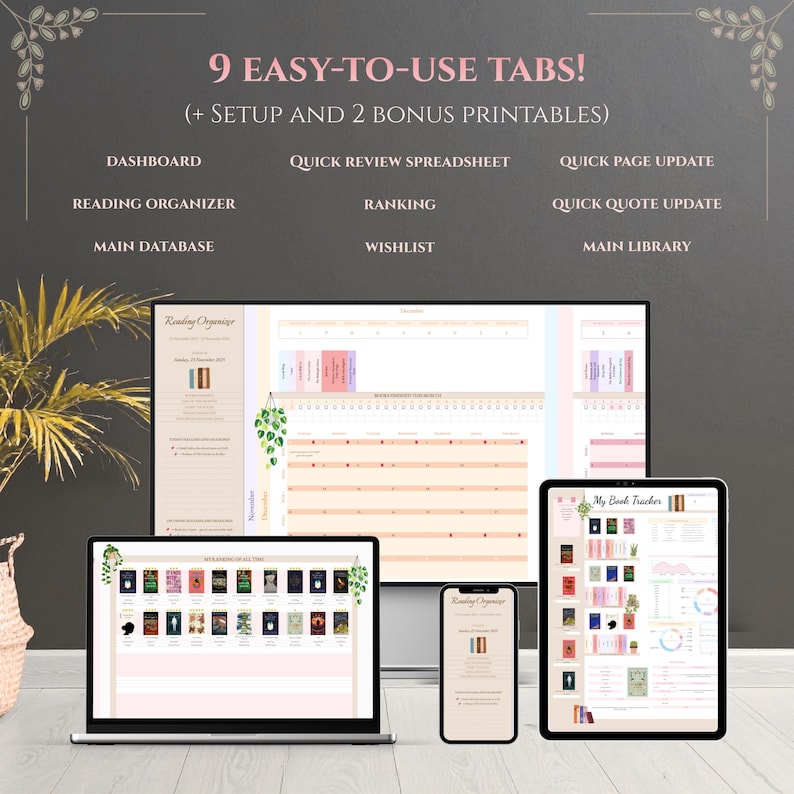 Ultimate Colorful Reading Tracker: Digital Library and Reusable Book ...
