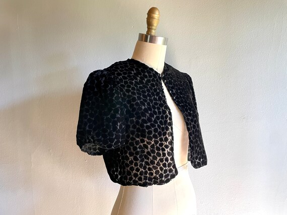 Vintage 1930s Cut Silk Velvet Bolero Style Jacket cov… - Gem