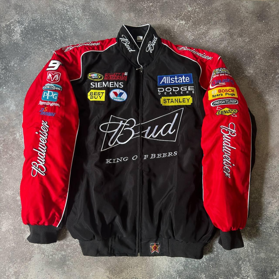 Y2K Formula 1 NASCAR Multi Logo Racing Vintage Bomber Jacket - Etsy