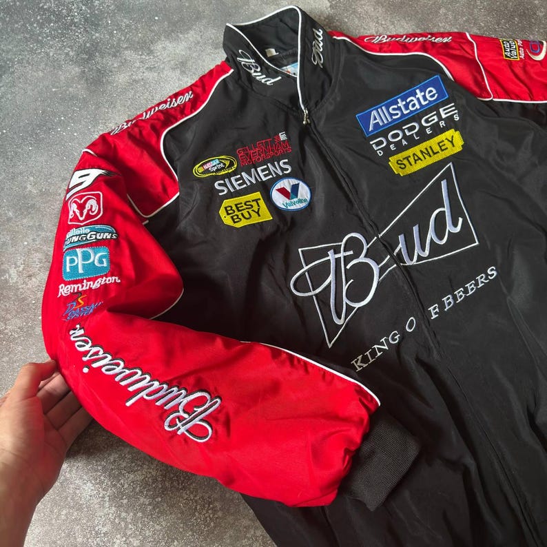 Y2K Formula 1 NASCAR Multi Logo Racing Vintage Bomber Jacket - Etsy