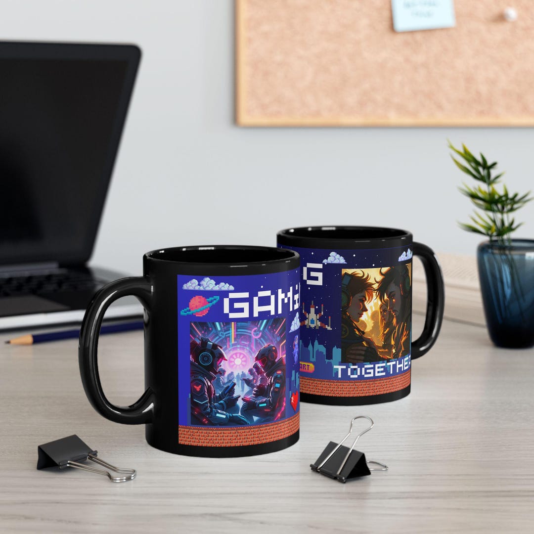 Black Mug, Gaming Together, What We Love Most. Gamer Mug, Video Game ...