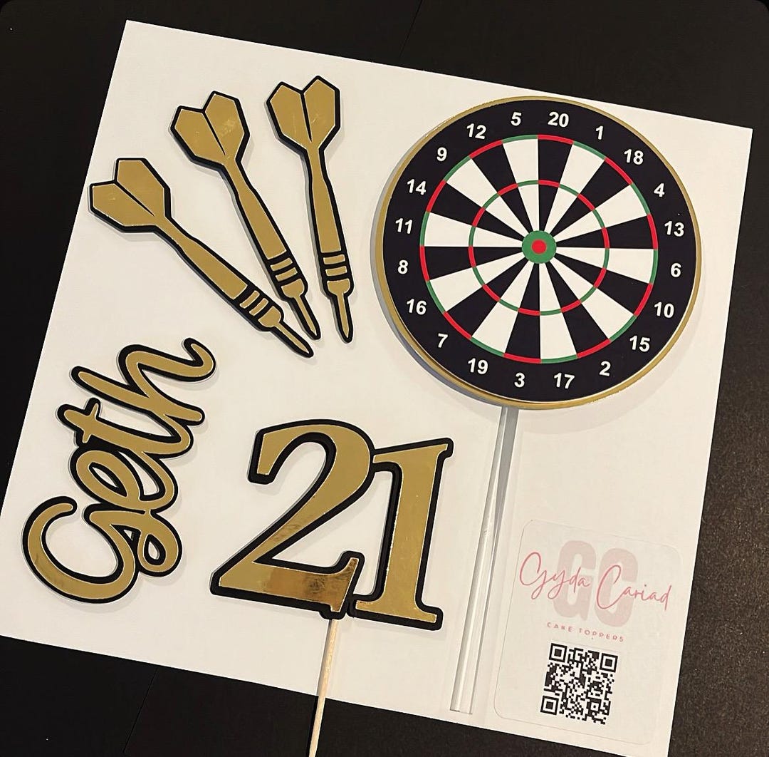Dart Cake Topper - Etsy