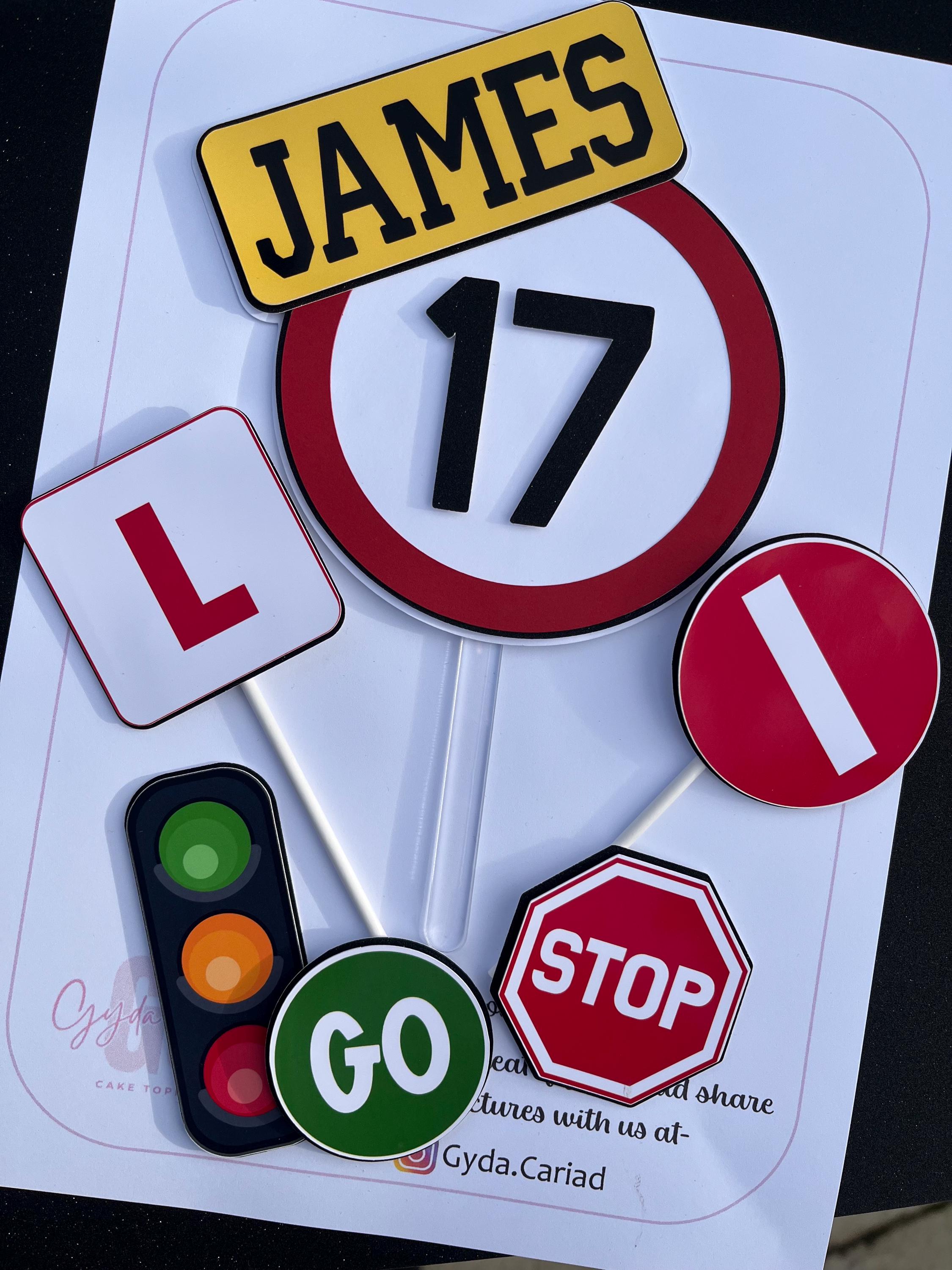 17th Birthday Cake Topper | Learner Driver Cake Topper - Etsy UK