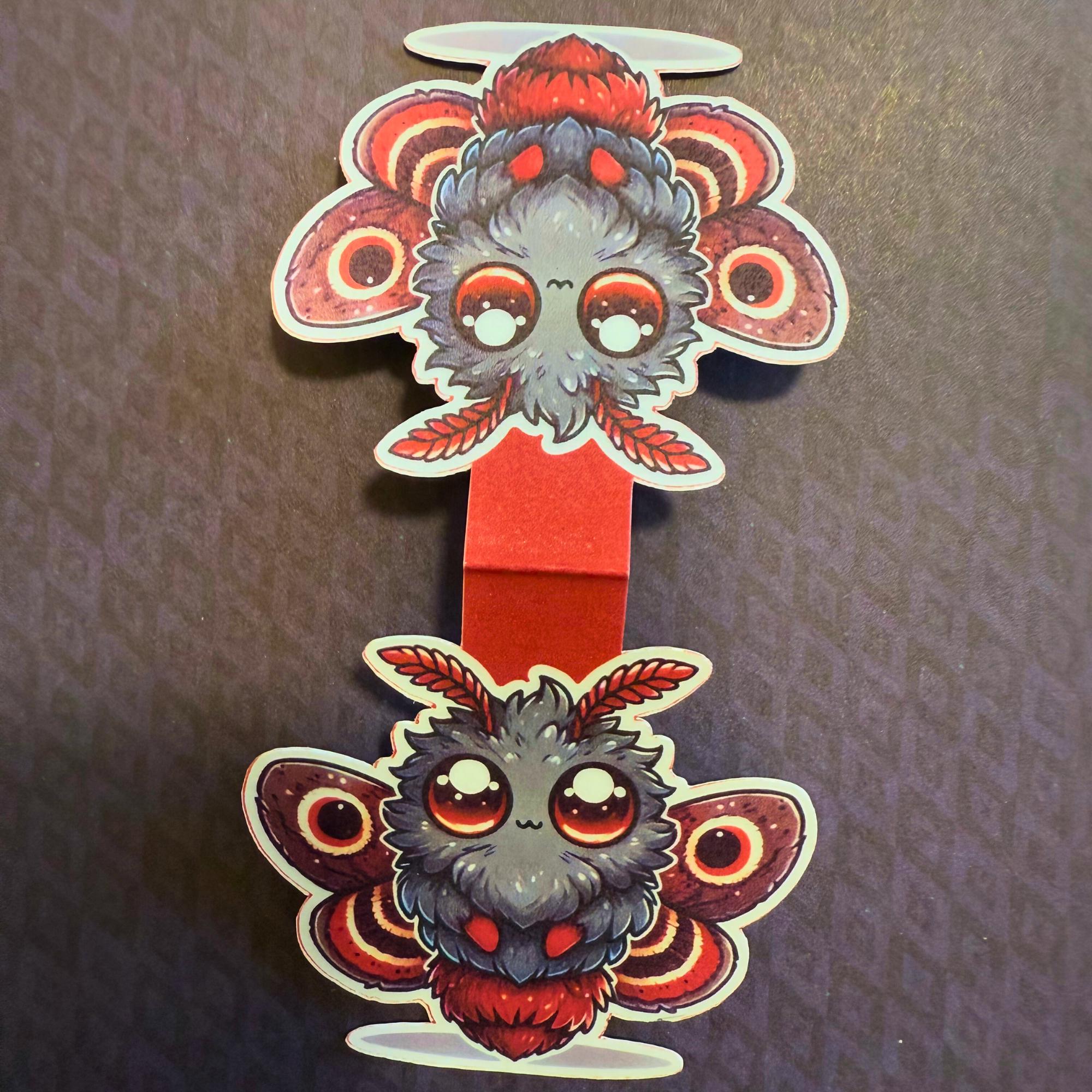 Spooky Moth Magnetic Bookmark, Cute Moth Planner Clip, Halloween ...