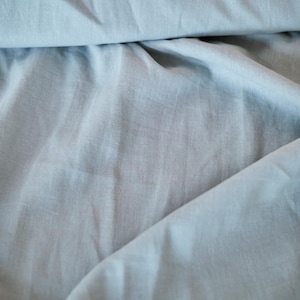 Powder Blue Linen Cotton Mix Fabric, 150 G/m2, Medium Weight, Wide Roll ...