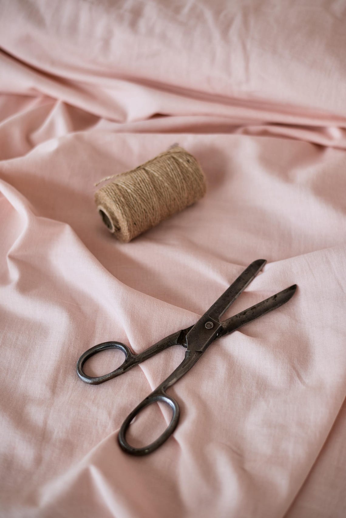 Powder Blue Linen Cotton Mix Fabric, 150 G/m2, Medium Weight, Wide Roll ...