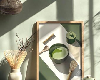 Matcha Prints Matcha Wall Art Matcha Kitchen Art Coffee Bar Decor Green ...