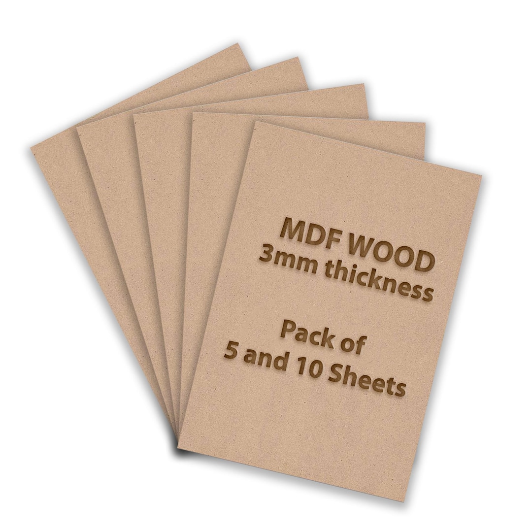 3mm MDF Sheets - Laser Cut to Size for Crafting & DIY Projects ...