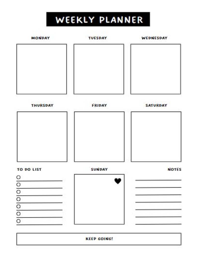 Weekly 7-day Daily Journal - Etsy