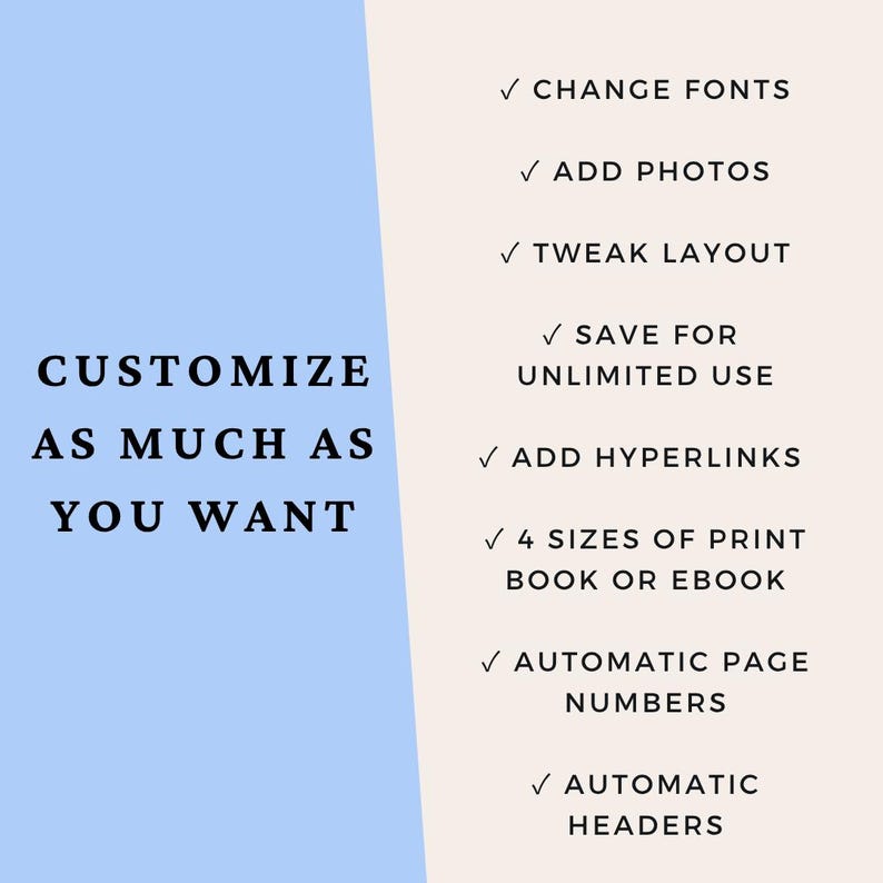 Book Formatting Template for KDP. Ebook Paperback Hardback, Fiction Self Publish Help Guide ...