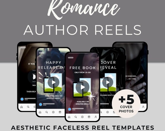 Bookstagram Reel Bookish Reel Template Book Lover Canva Author ...