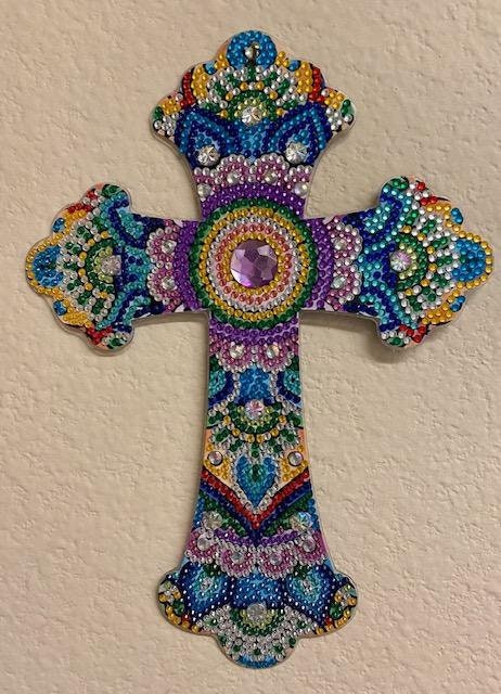 DIAMOND ART PAINTING Cross Completed Diamond Dot Art - Etsy