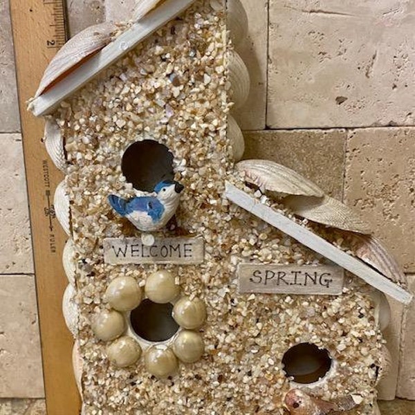 Seashell Birdhouse - Etsy