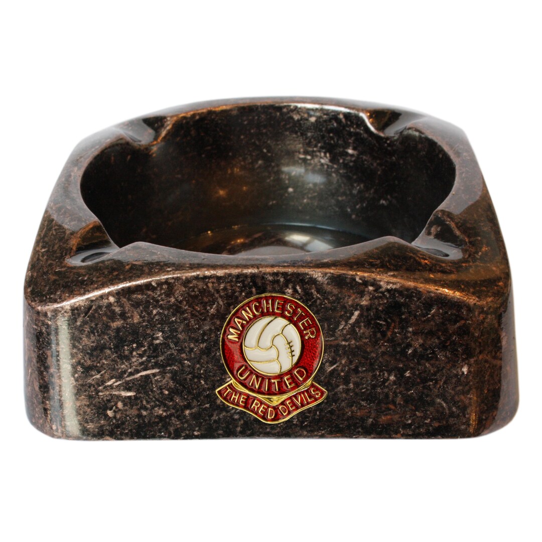 Manchester United Football Club Antique Effect Metal Ashtray/coin ...