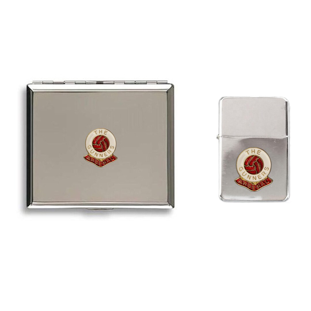 Arsenal Football Club Lighter Cigarette Case Gift Set Supplied in Gift ...