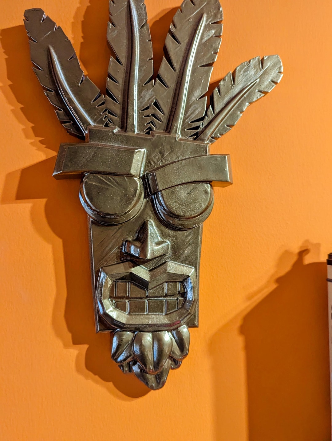 Aku Aku – Gold Wall Mask | Crash Bandicoot Fan Art – 3D Printed & Hand ...