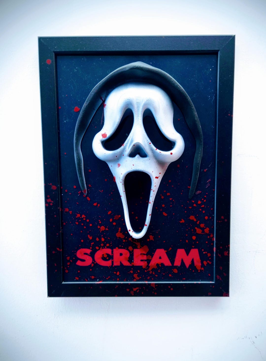 Scream Ghostface – 3D Art Painting • Hand-painted Fan Art • 33×23×4 Cm ...