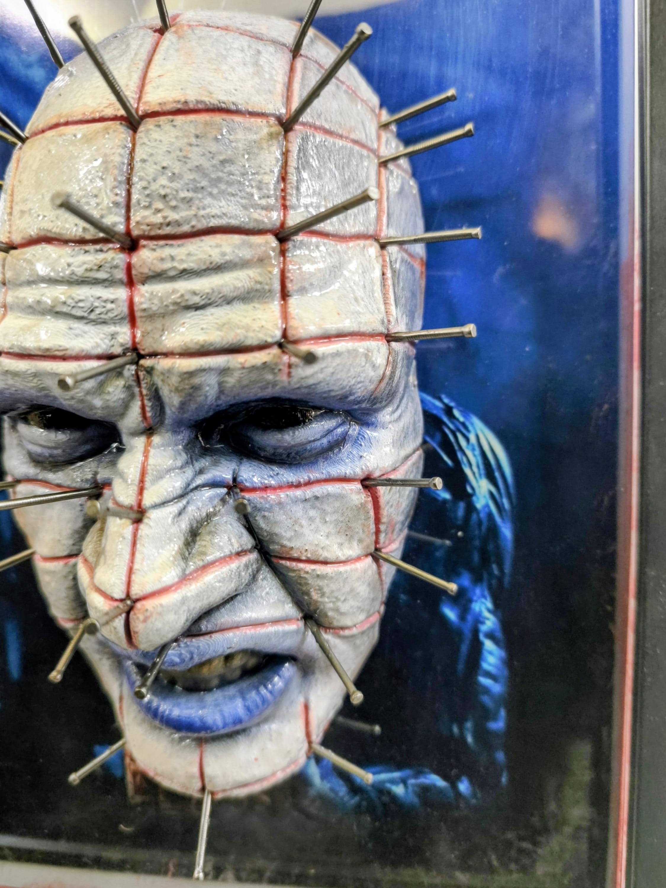 Pinhead 3D Horror Wall Art With Real Nails Hellraiser Hand Painted Wall ...