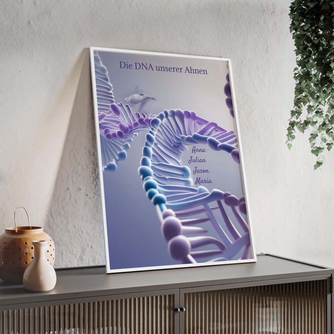 Personalized DNA Spiral Poster for Couples A Unique Gift for Weddings ...