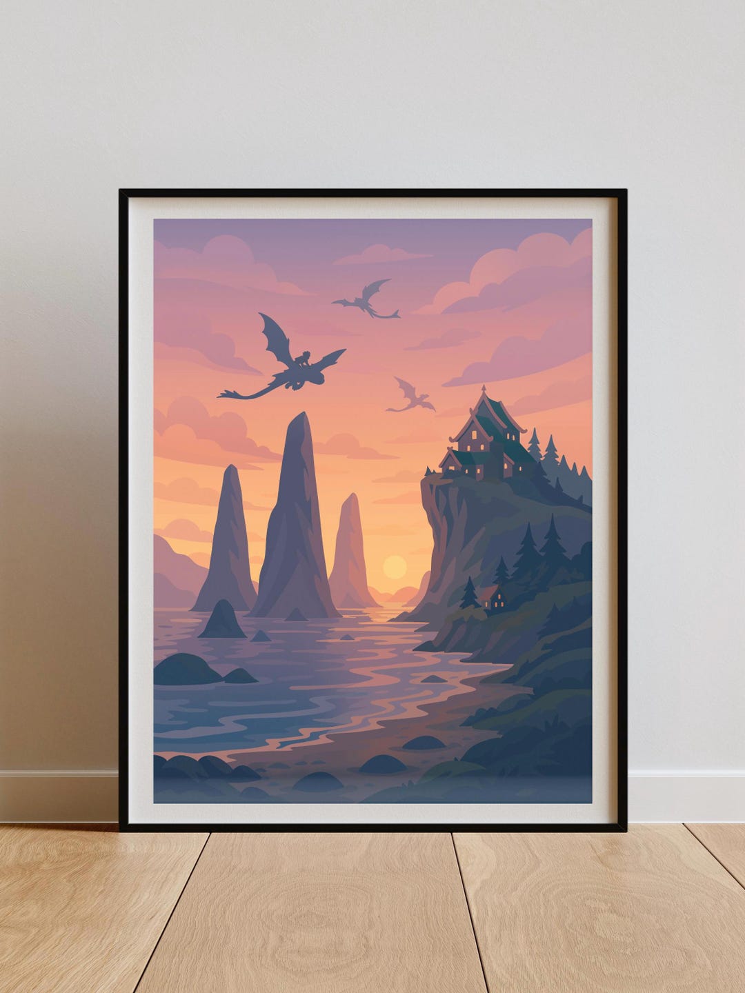 Dragon Art Print – Printable Poster, Fantasy Wall Art Inspired by ...