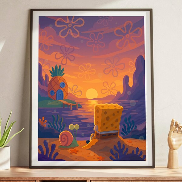 Spongebob Poster - Etsy