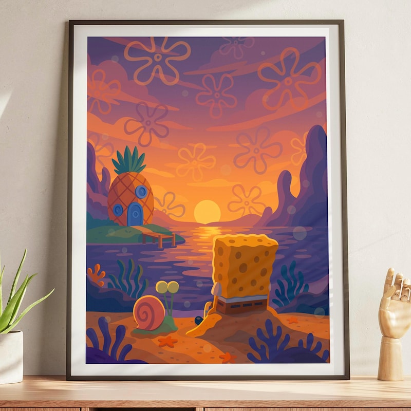 Spongebob Poster - Etsy