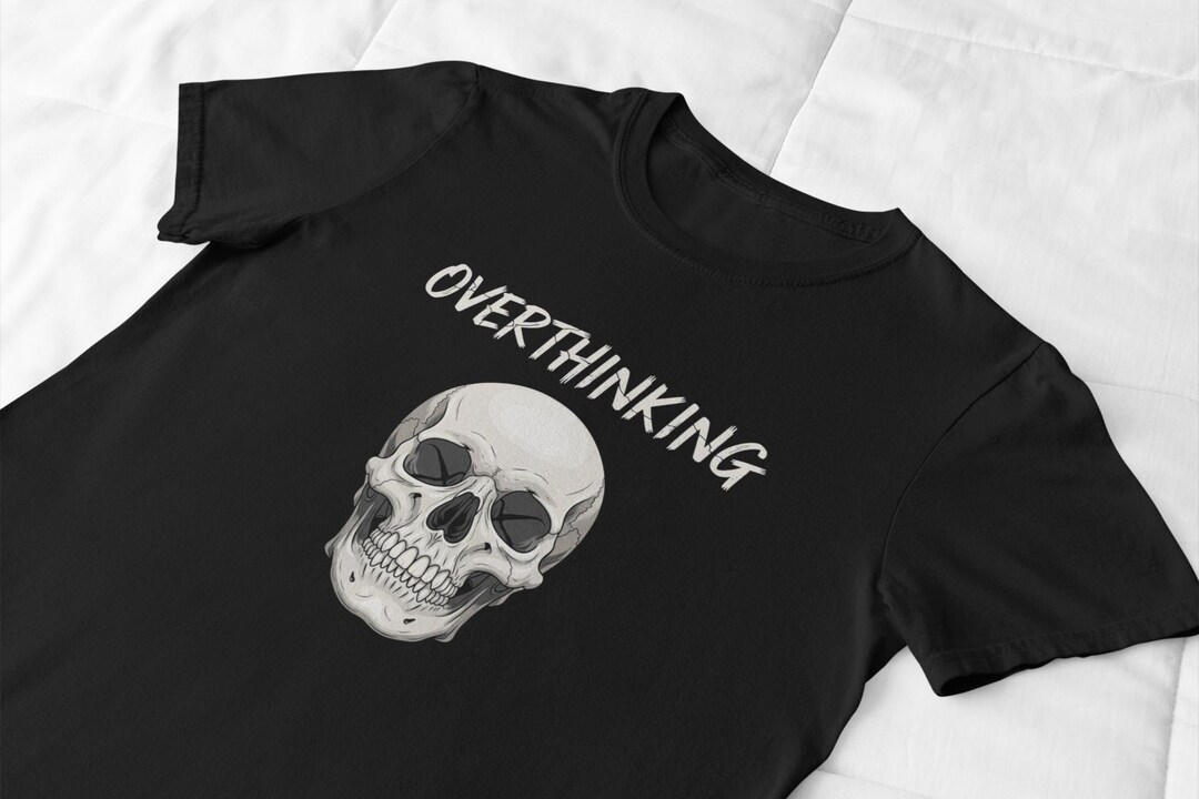 Overthinking Skull Shirt, Moody Dark Academia T-shirt, Gothic ...