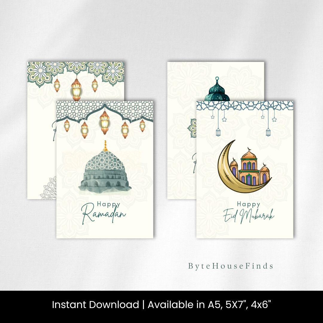 Printable Ramadan Cards Set | Instant Download | Ramadan Gifts ...