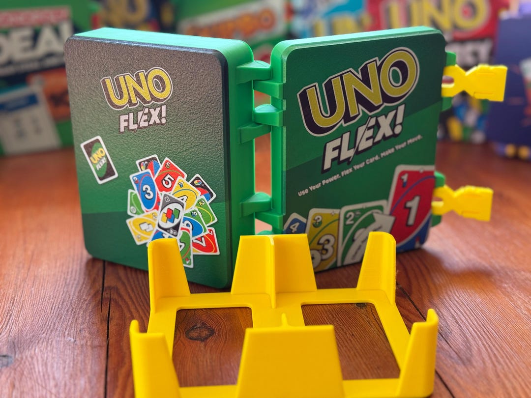 Custom 3D Printed & UV Printed Uno Flex Card Game Box – Secure Snap-fit ...