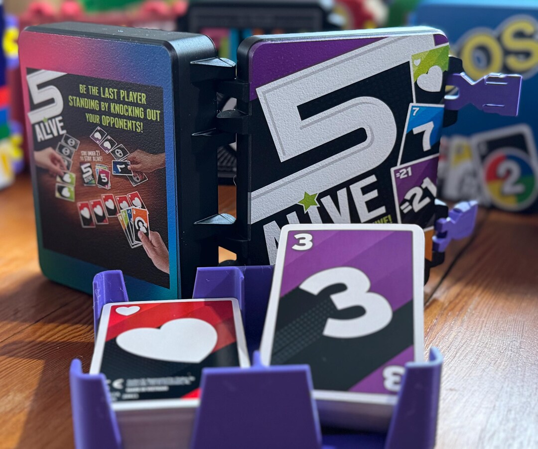 Custom 3D Printed & UV Printed 5 Alive Card Game Box – Secure Snap-fit ...