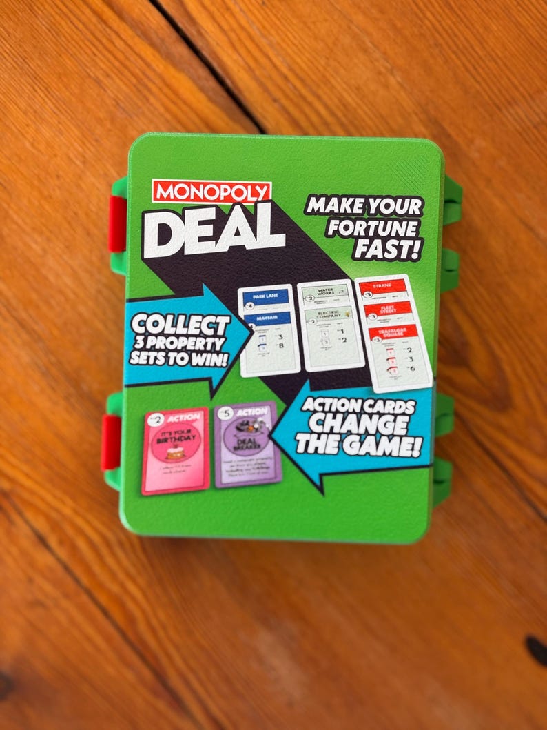 Custom 3d-printed Card Game Box for Monopoly Deal (cards NOT Included ...